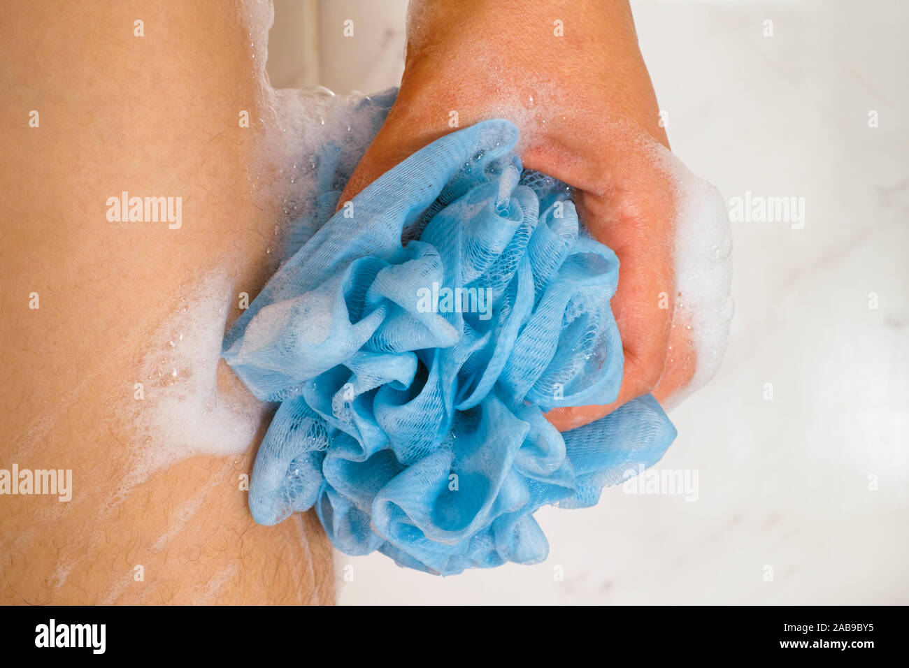 Woman body scrub bathroom hi-res stock photography and images - Alamy