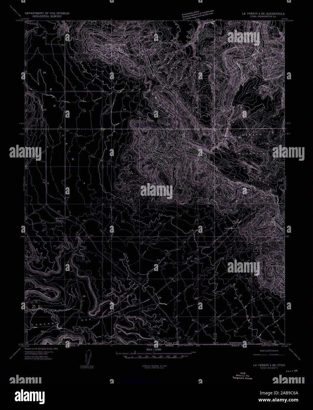 Map of la verkin hi-res stock photography and images - Alamy