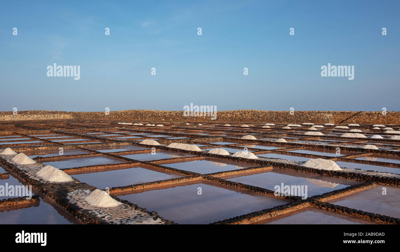 Salt beds at the Museum of salt where salt is produced after an old ...