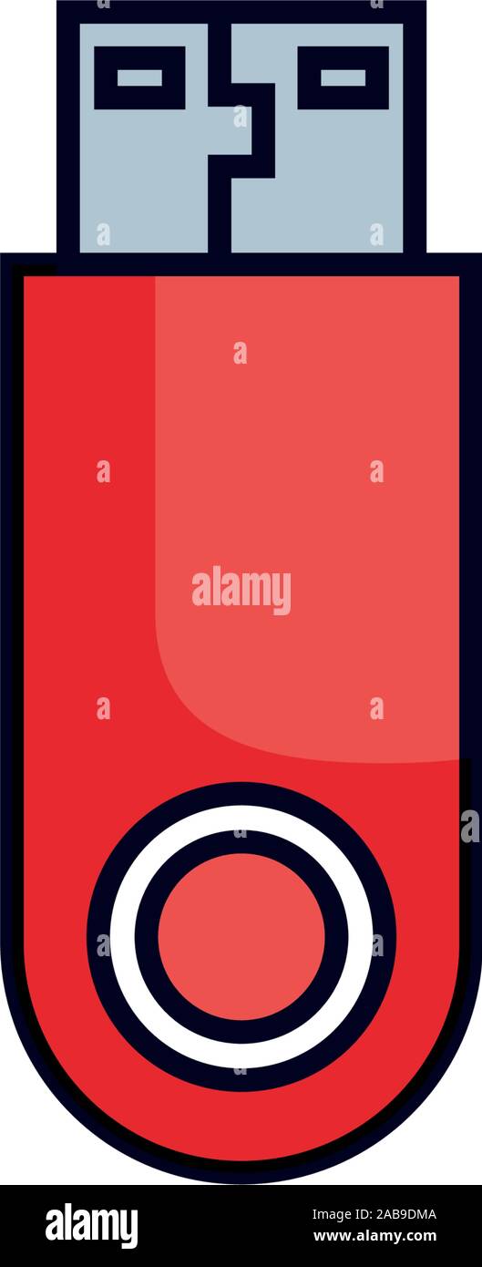 cyber security usb detailed style icon vector illustration design Stock ...