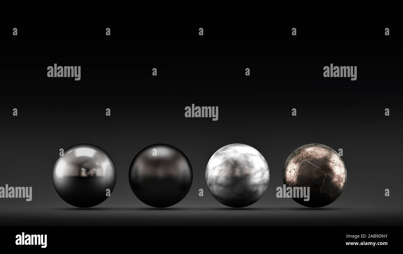 Gray luxury background with geometric shapes from balls. 3d rendering ...