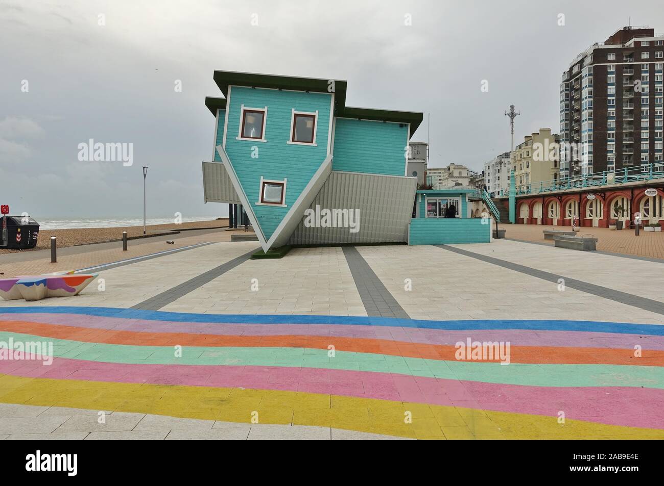BRIGHTON, UNITED KINGDOM -28 SEP 2019- View of the landmark Upside Down ...