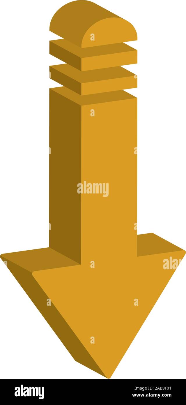 arrow down 3d style icon vector illustration design Stock Vector Image ...