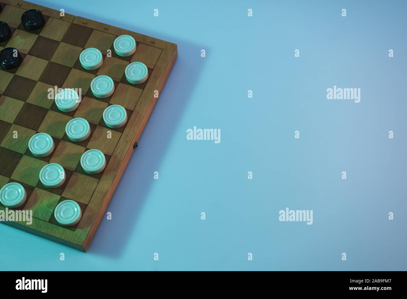 Beautiful vintage Chess board with chess in the color light. Background ...