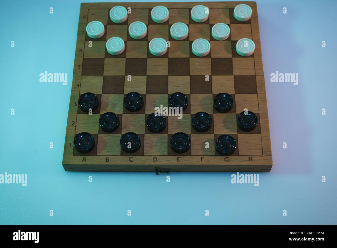 Beautiful vintage Chess board with chess in the color light. Background ...