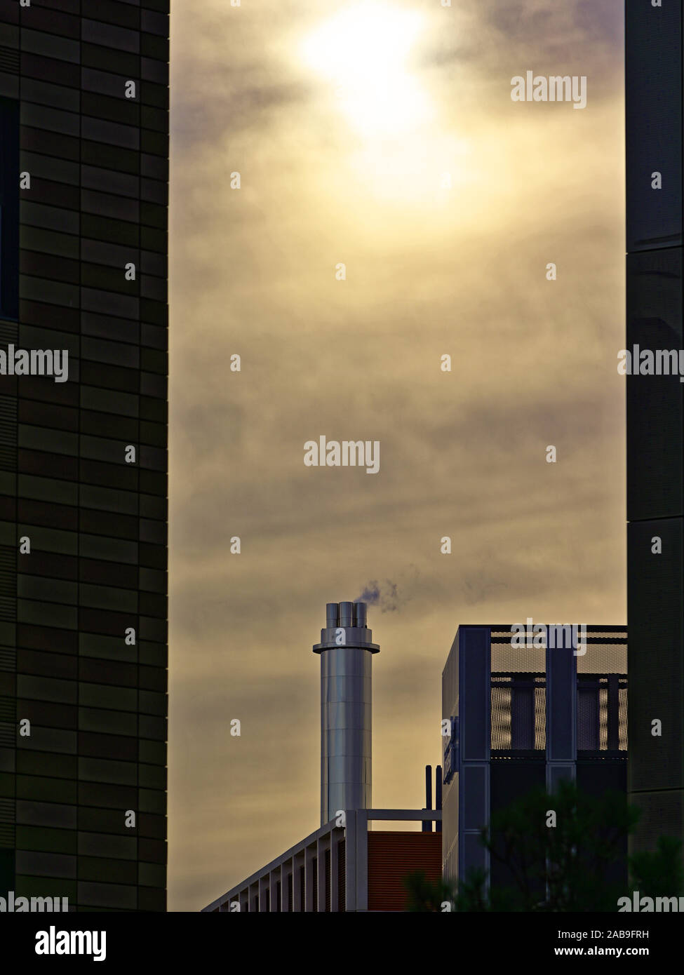 Ventilation exhaust shaft from a modern University building Stock Photo ...