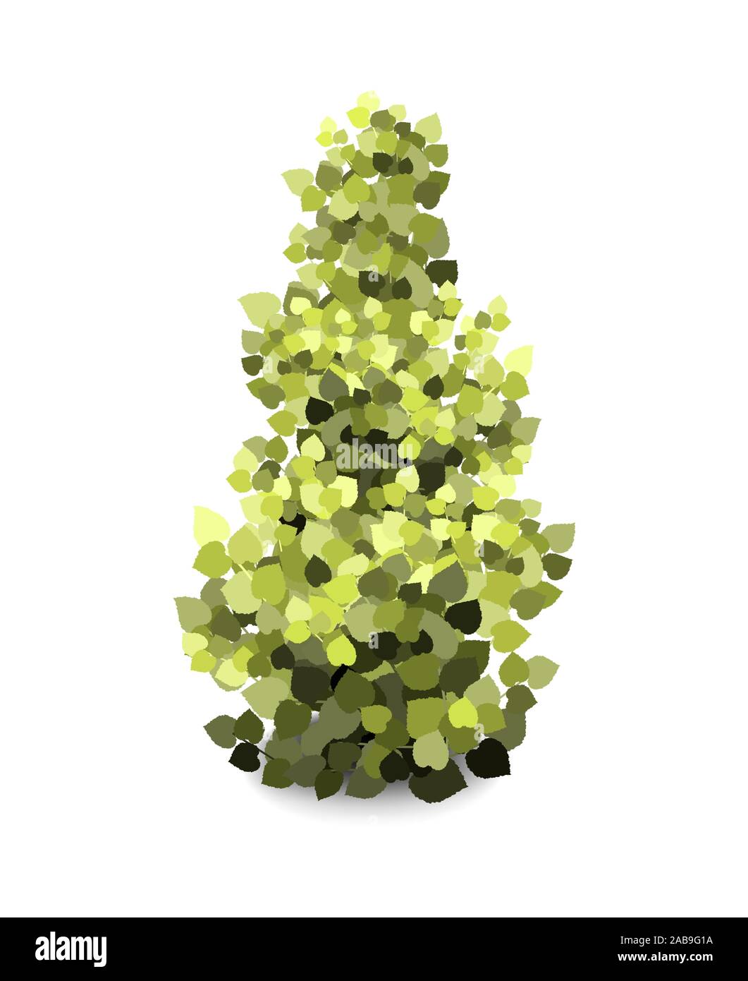 Garden trees. Green garden vegetation trees icons Stock Vector Image ...