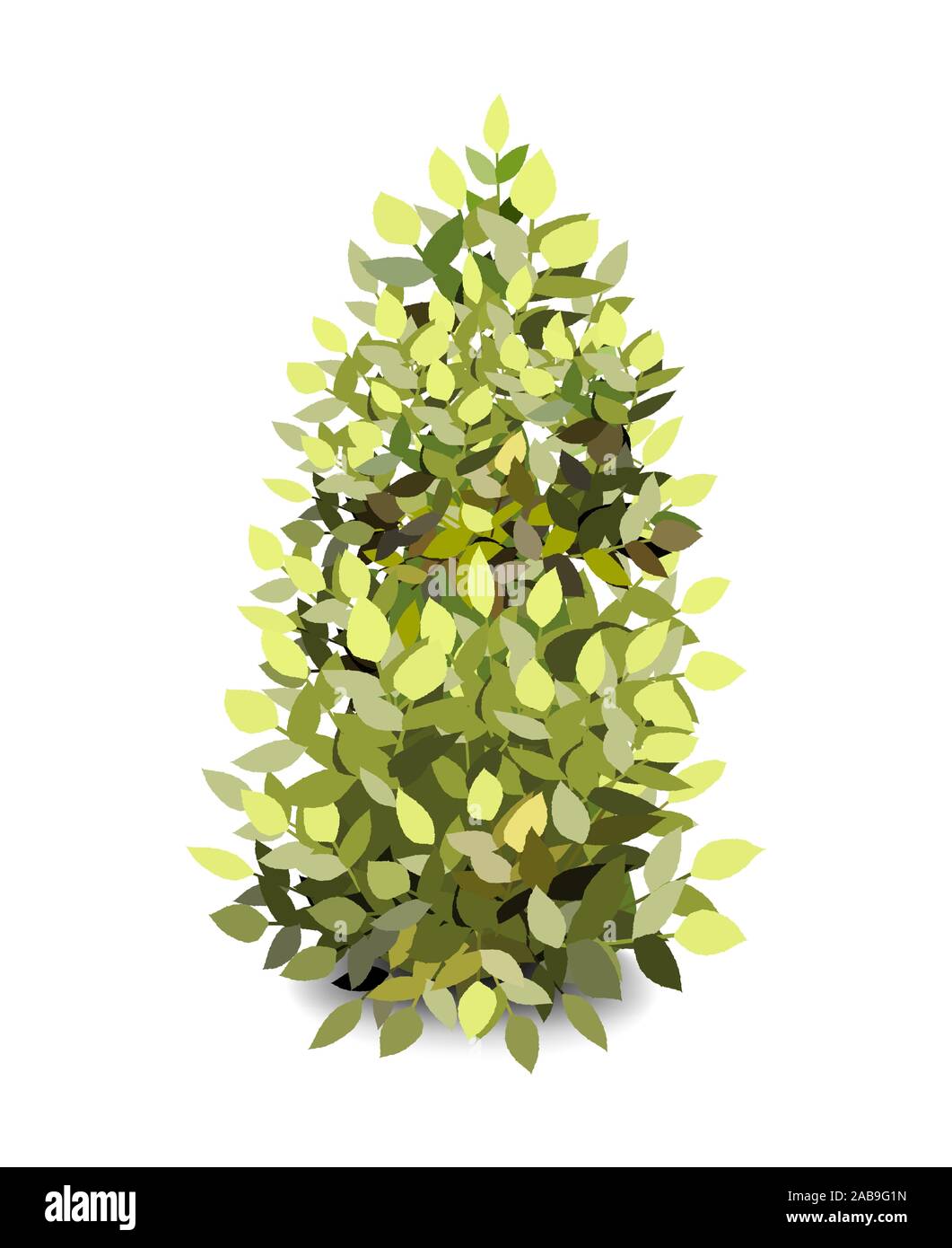 Green vegetation trees shrubs Cut Out Stock Images & Pictures - Alamy