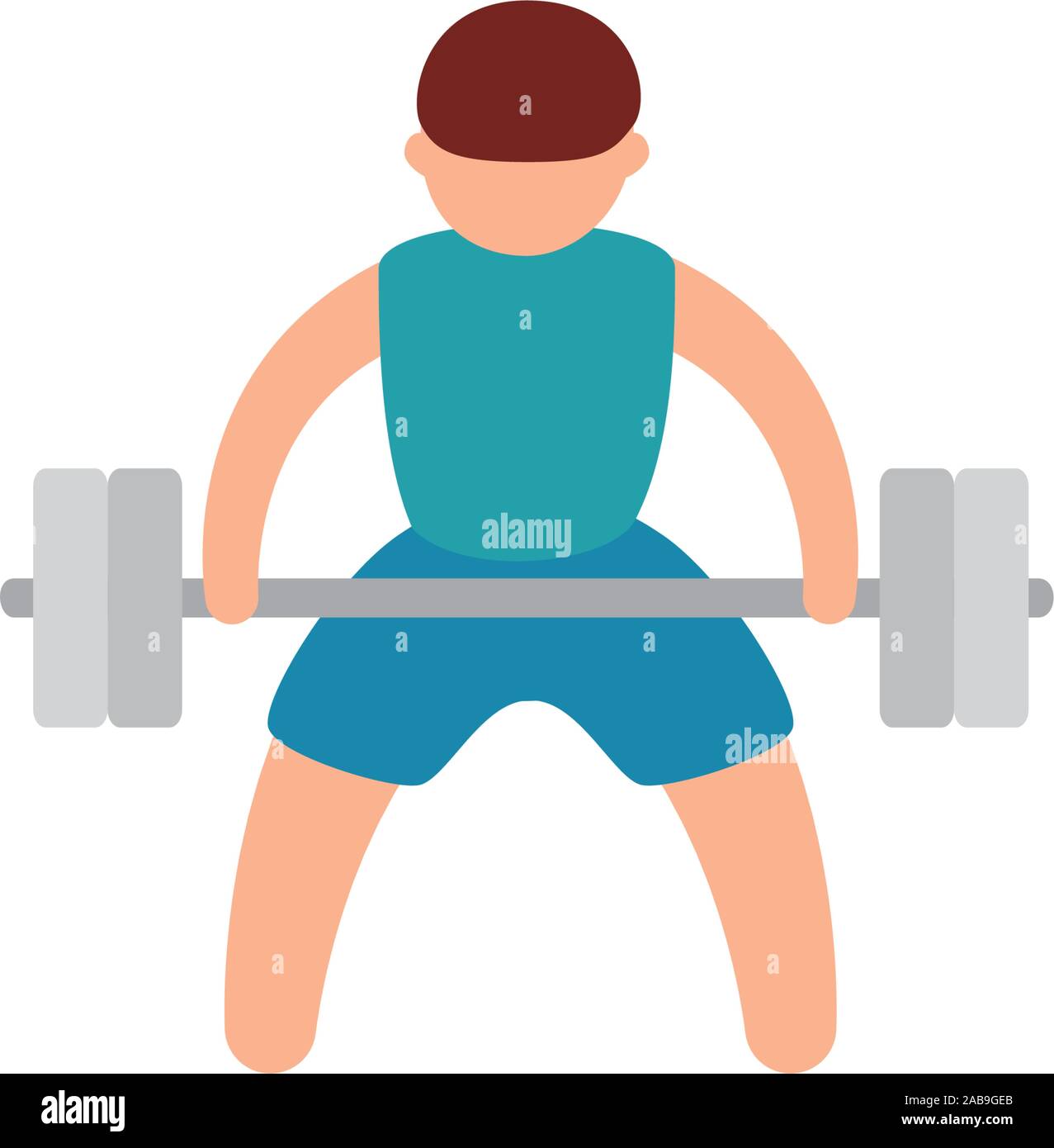 man lifting weight workout accessory vector illustration design Stock ...