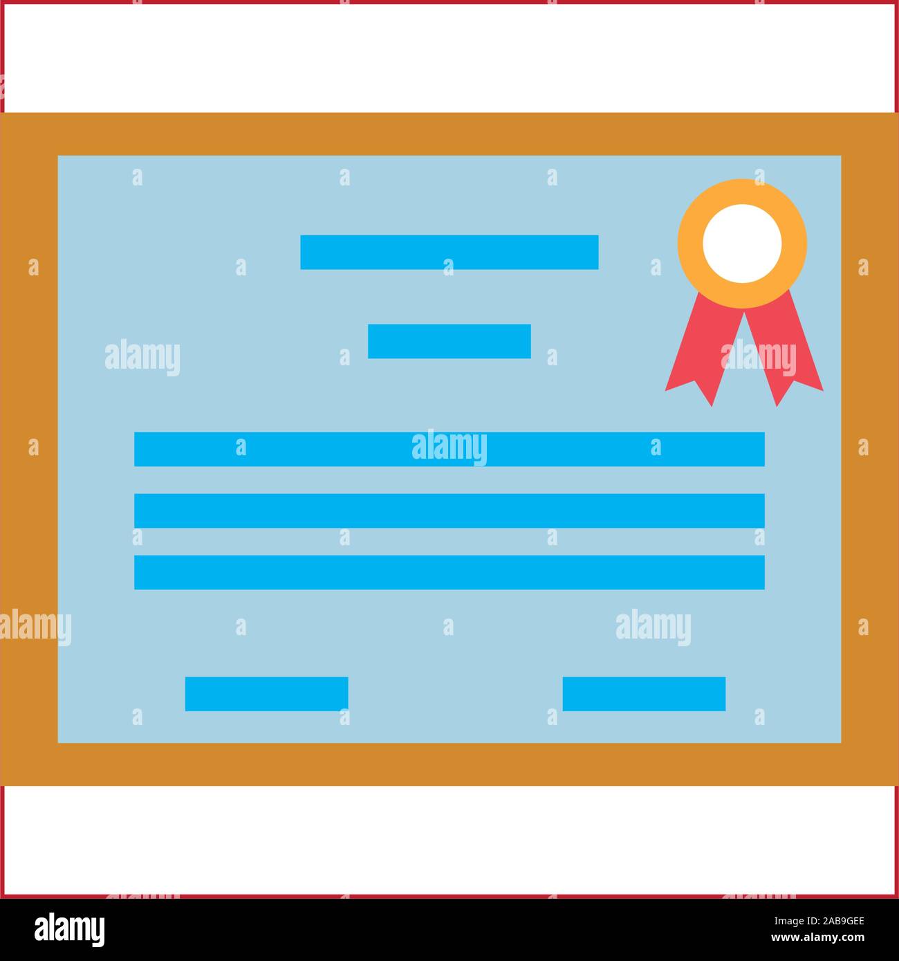 emblem certificate flat style icon vector illustration design Stock ...