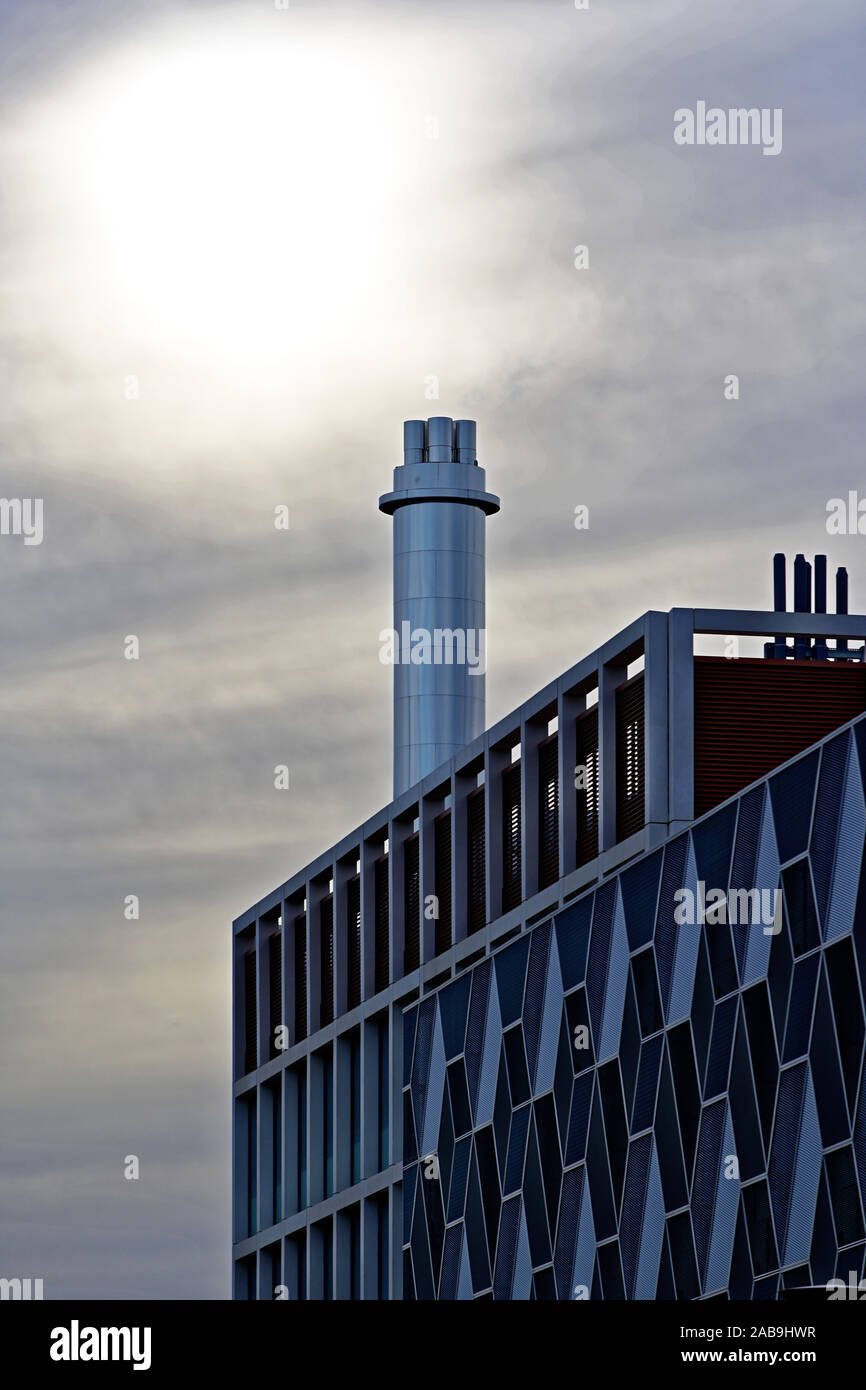 Ventilation exhaust shaft from a modern University building Stock Photo ...