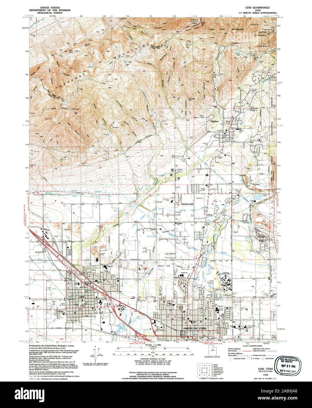 Lehi map hi-res stock photography and images - Alamy