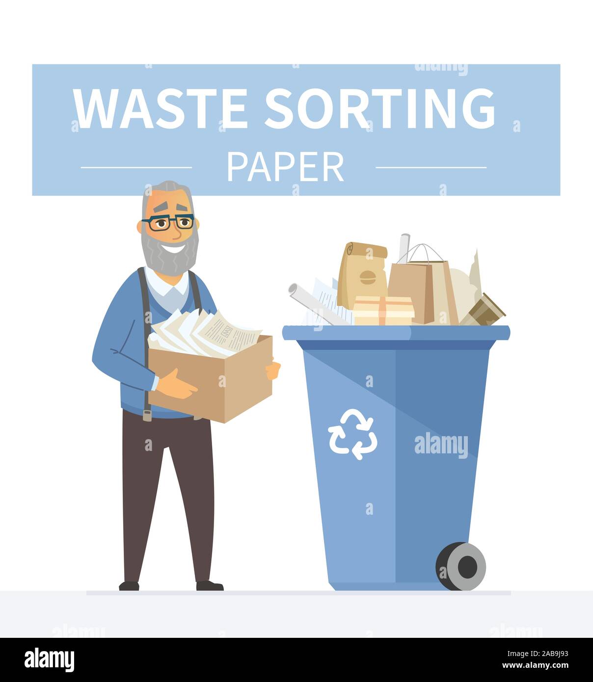 Cartoon Wasting Paper