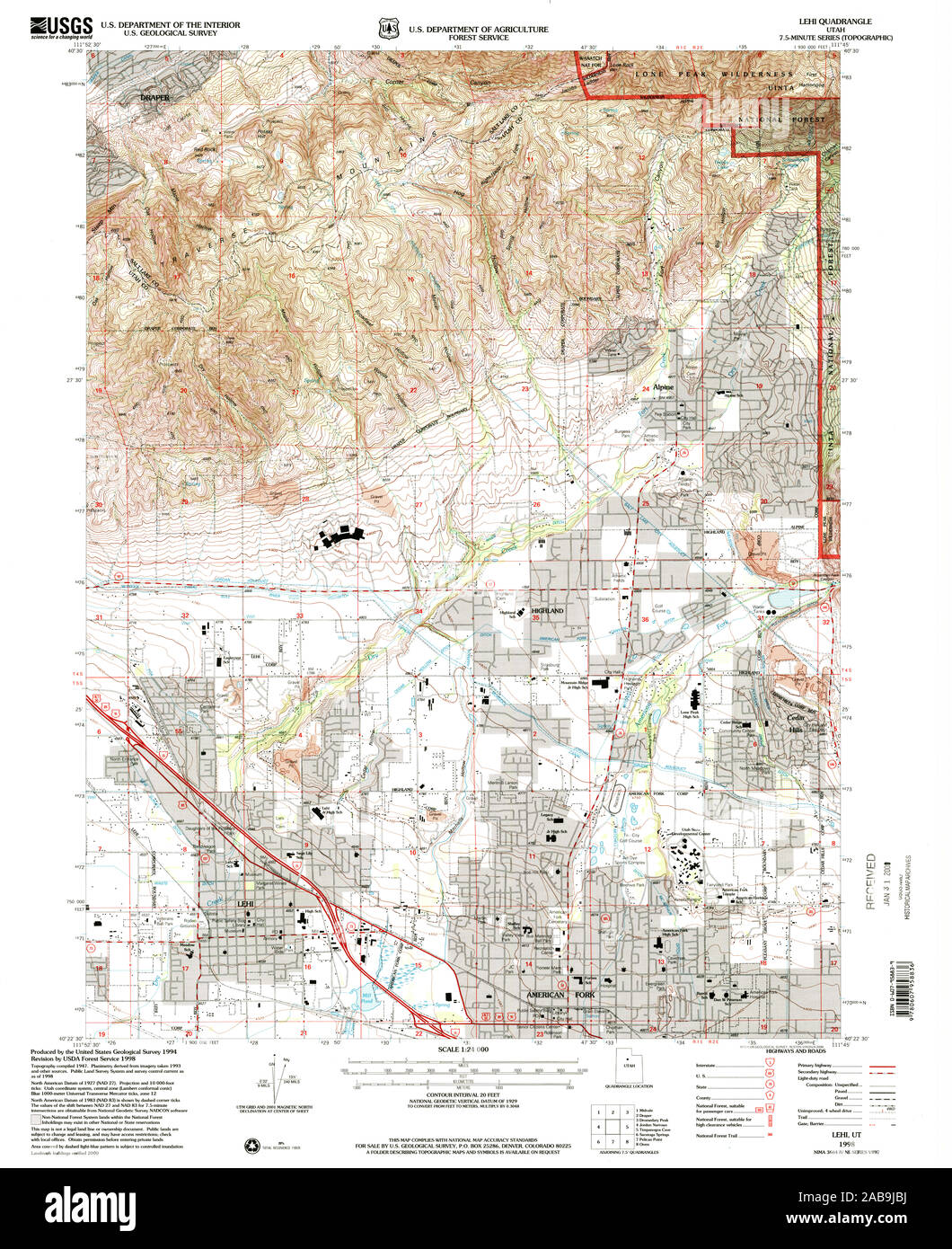 Map of lehi Cut Out Stock Images & Pictures - Alamy