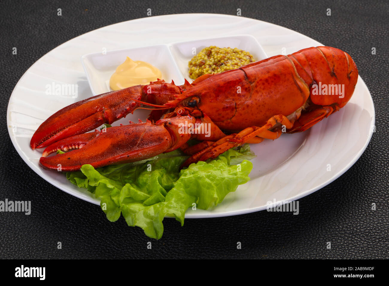 Luxury Lobster with sauces - ready for eat Stock Photo - Alamy