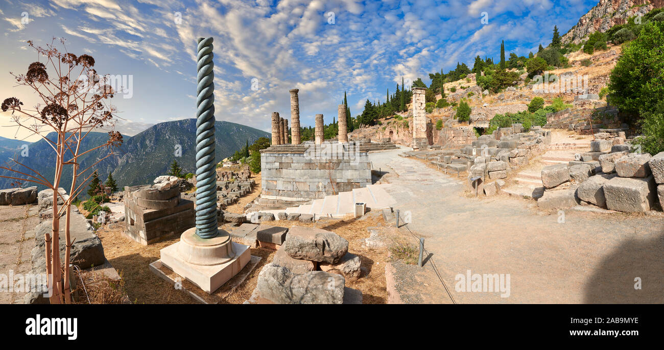 The Tripod of Plataeans column and the Altar of the Chiots with the ...