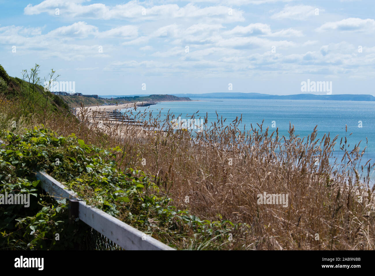 Looking Out to Sea towards Southbourne and Hengistbury Head from the ...