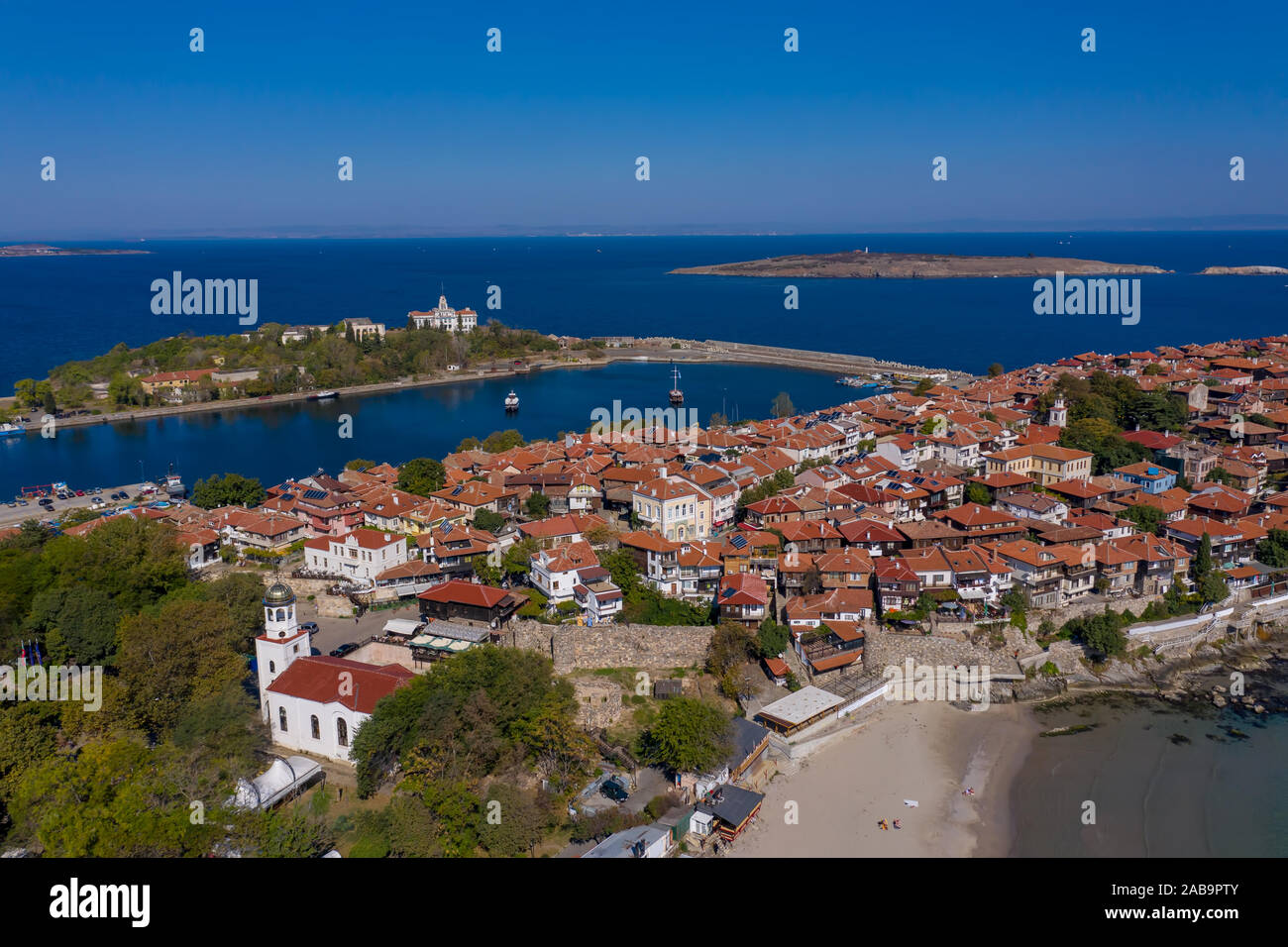 View from height flight church hi-res stock photography and images - Alamy