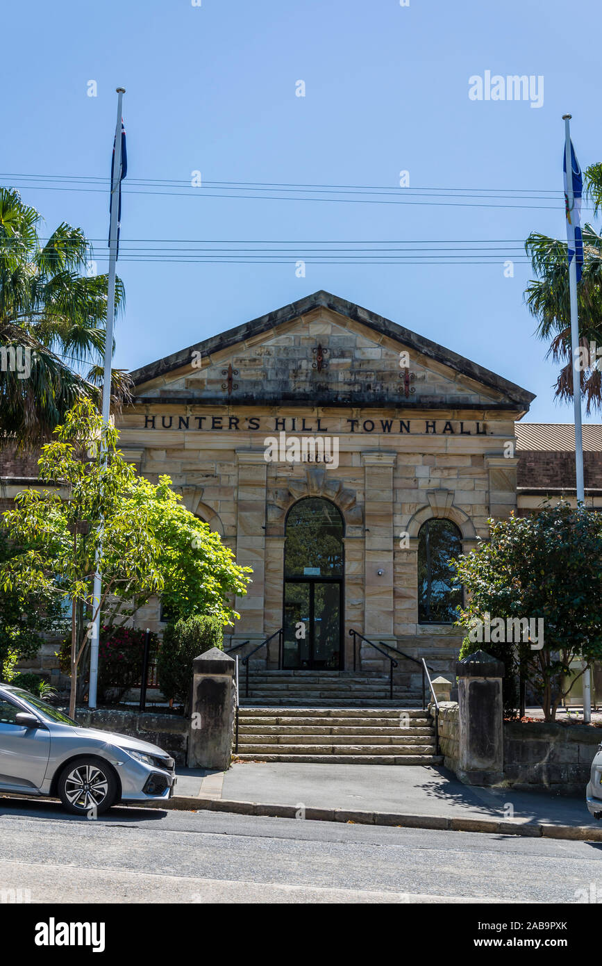 Town Hall, Hunters Hill, a suburb on the Lower North Shore, Sydney ...