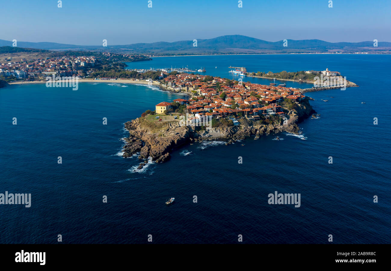 City of Sozopol aerial view Stock Photo - Alamy