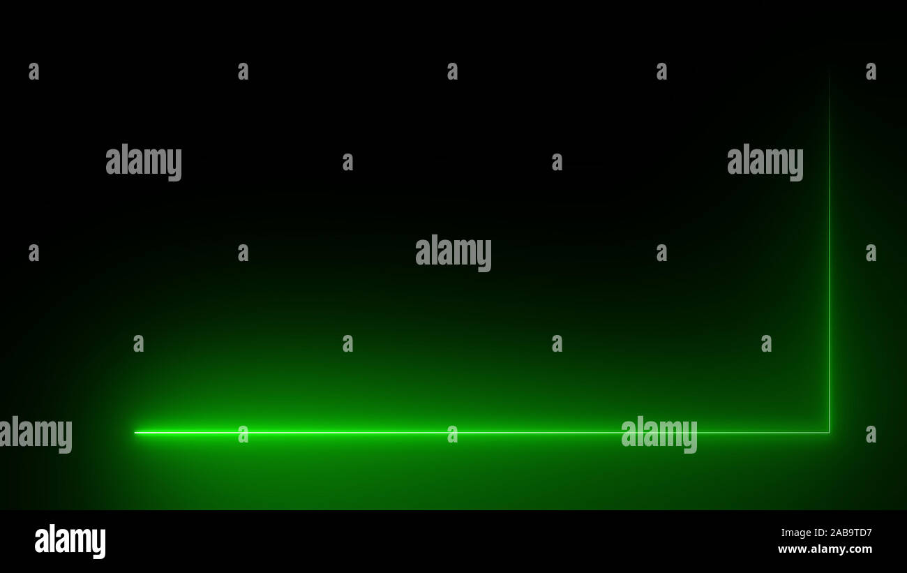 3D rendering of an abstract bright neon frame. Luminous neon line of a ...