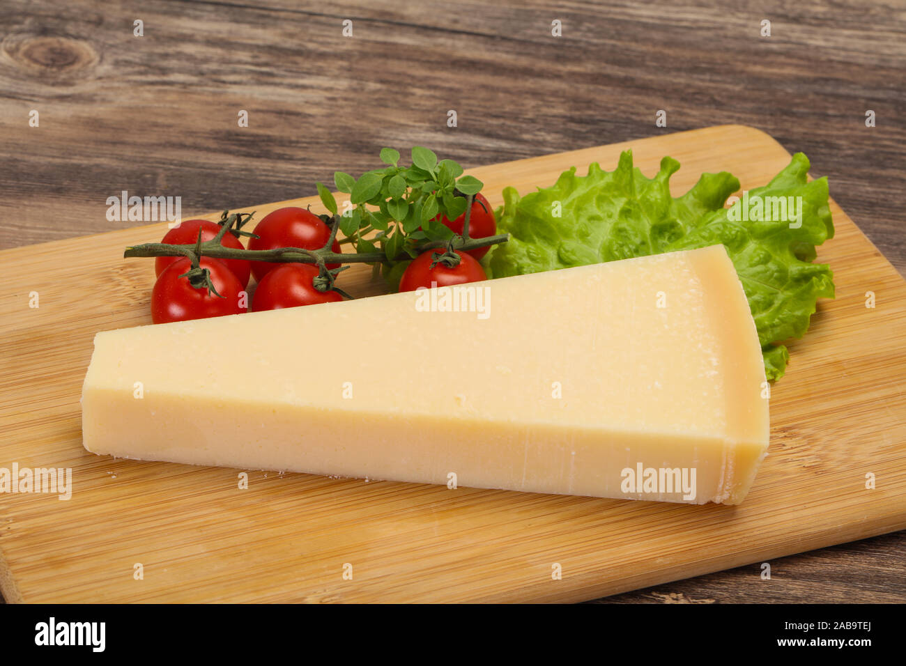 Italian traditional parmesan cheese triangle served salad Stock Photo ...