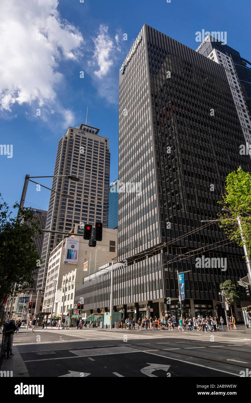 High rise architecture on George Street, Sydney, Australia Stock Photo ...
