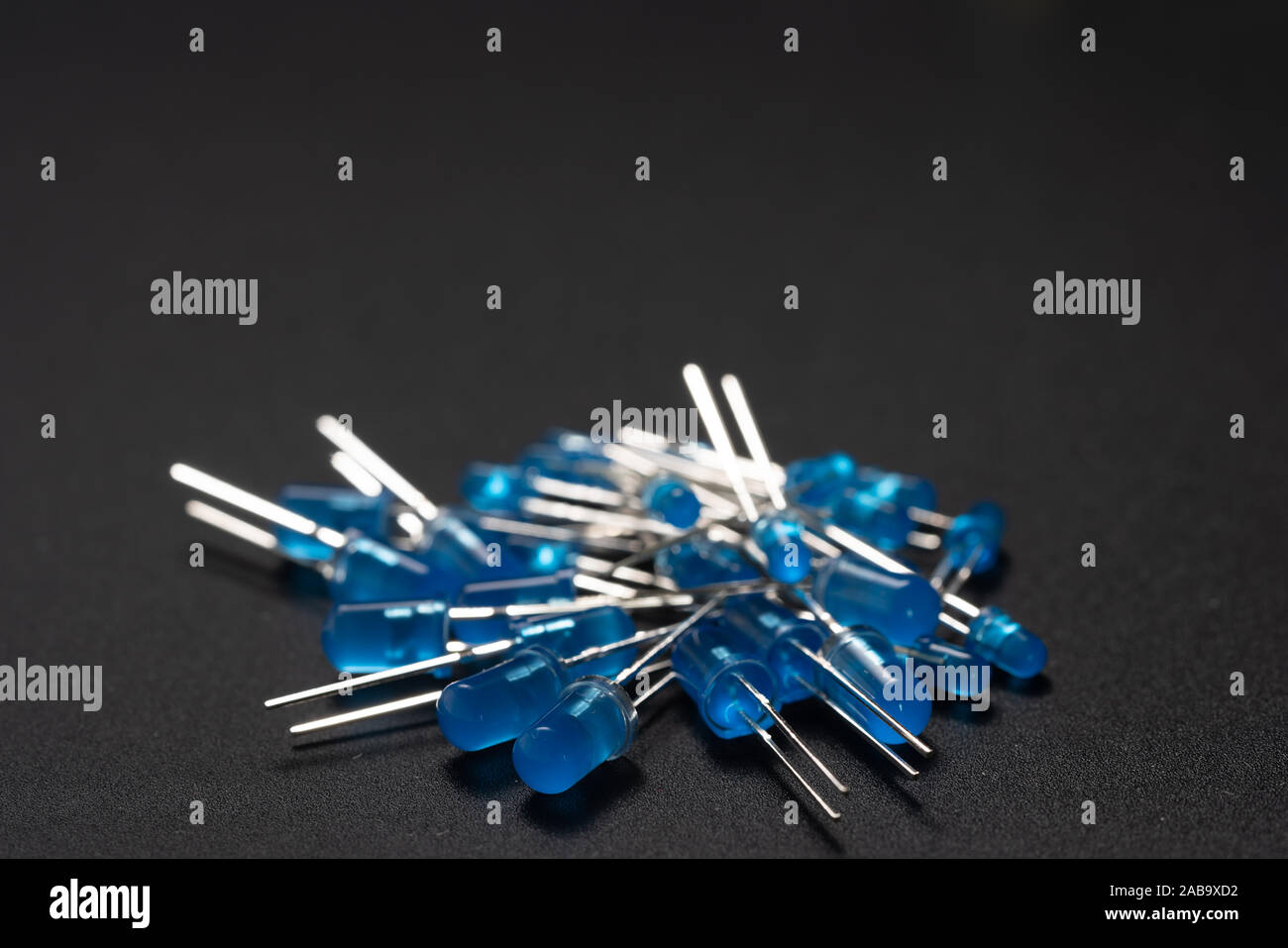 Set of colored LED light-emitting diode (LED) on background Stock Photo ...