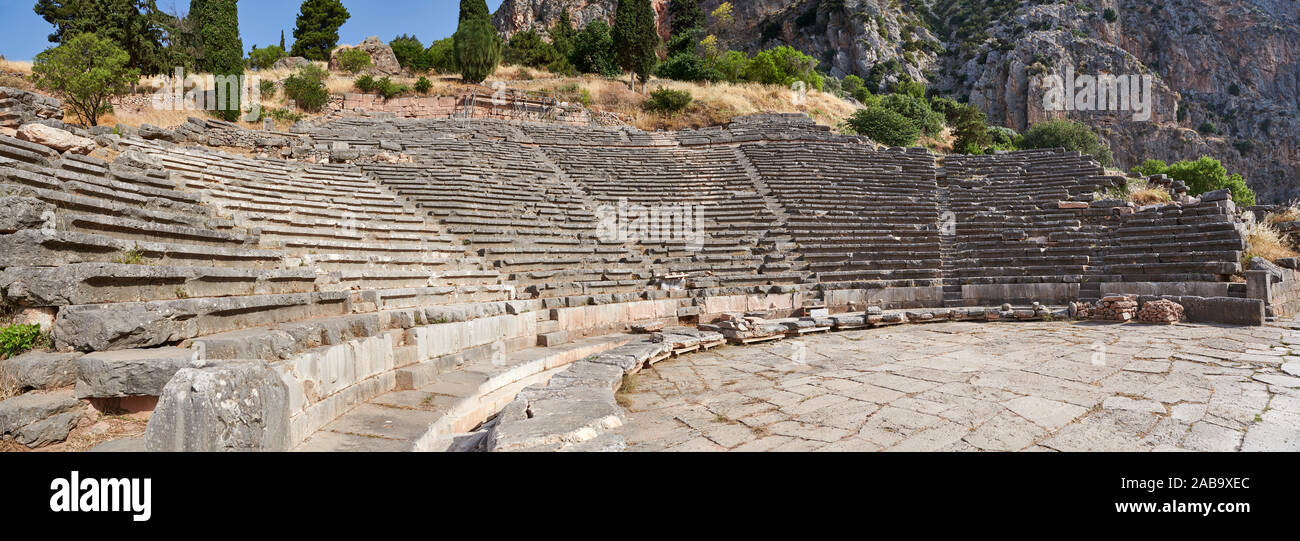 Ancient Greek Theatre of Delphi, Delphi Archaeological site, Delphi ...