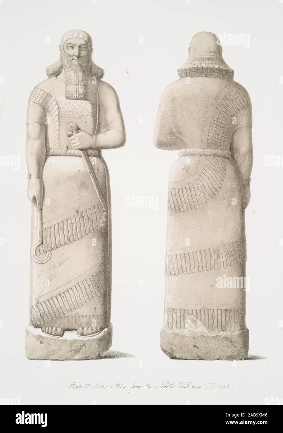 Entire statue from the North-West ruins. (Nimroud.) [Nimrud]. Layard ...