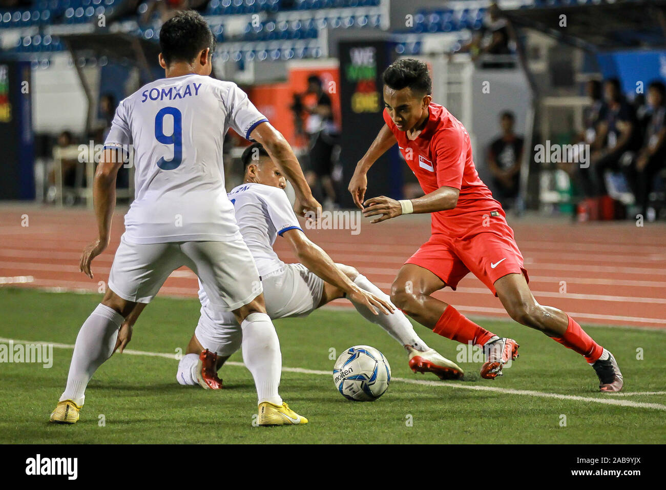 Manila, Philippines. 26th Nov, 2019. Muhammad Faris Bin Ramli (1st R ...