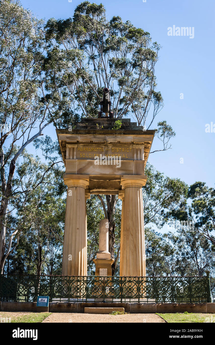 The Boer War Memorial in the Parramatta Park, in the western suburb of ...