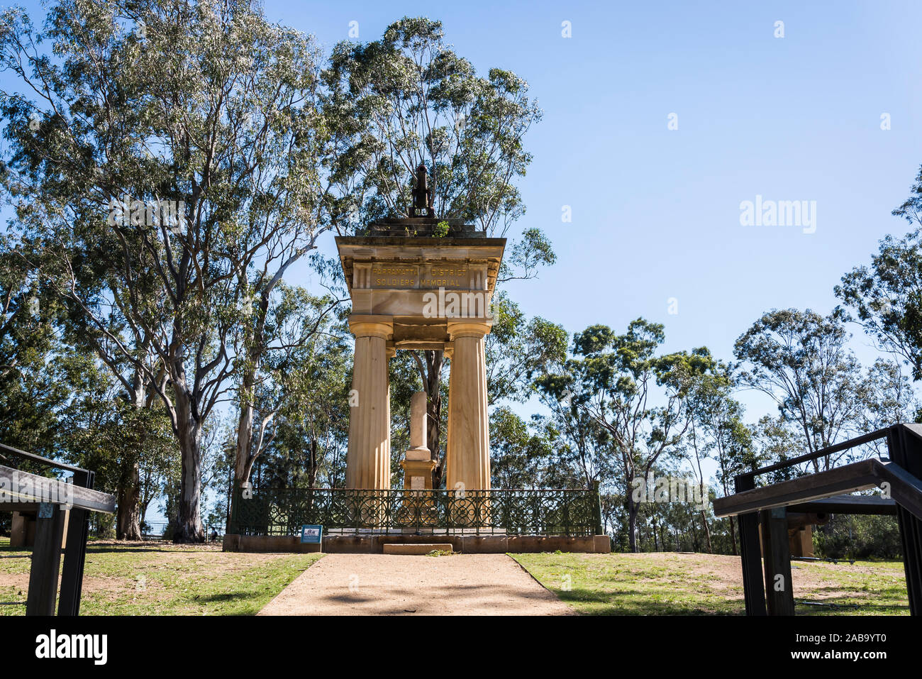 The Boer War Memorial in the Parramatta Park, in the western suburb of ...