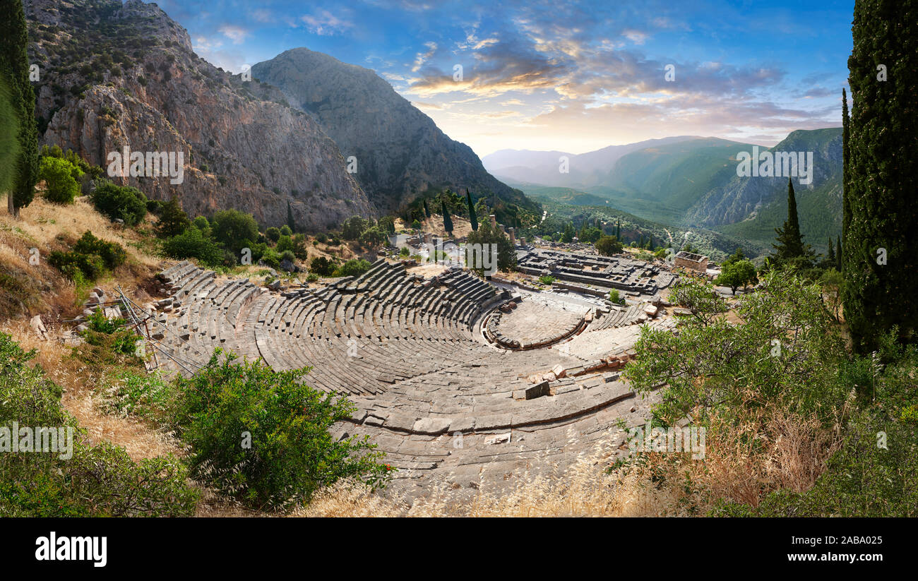 Ancient Greek Theatre of Delphi, Delphi Archaeological site, Delphi ...