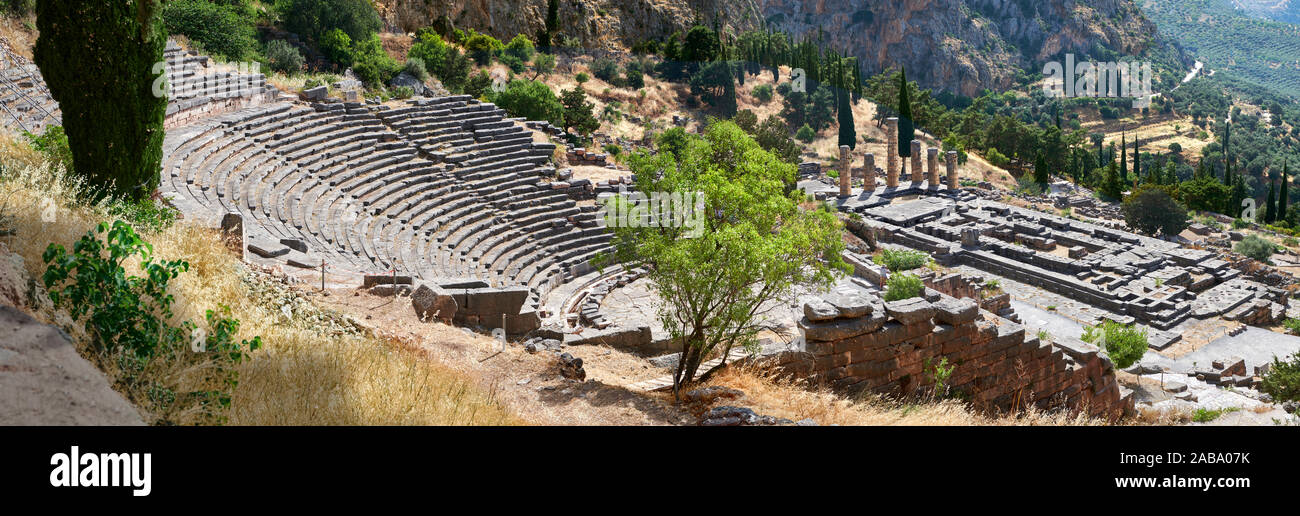 Ancient Greek Theatre of Delphi, Delphi Archaeological site, Delphi ...