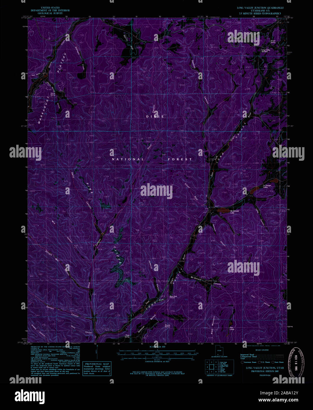 Long valley junction map hi-res stock photography and images - Alamy