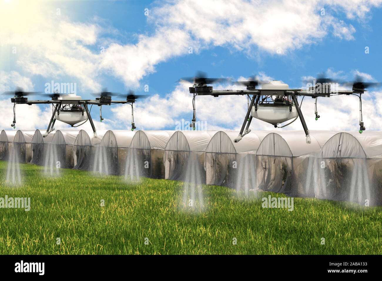 Sky helicopter irrigation hi-res stock photography and images - Alamy