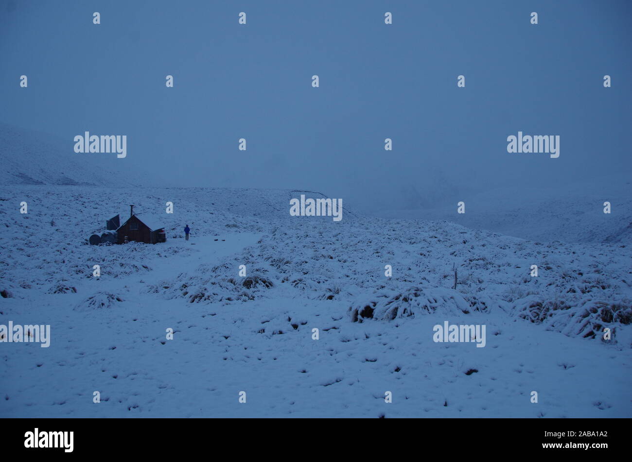 Camp Stream Hut snow. Te Araroa Trail. Two Thumb Track. Te Kahui ...