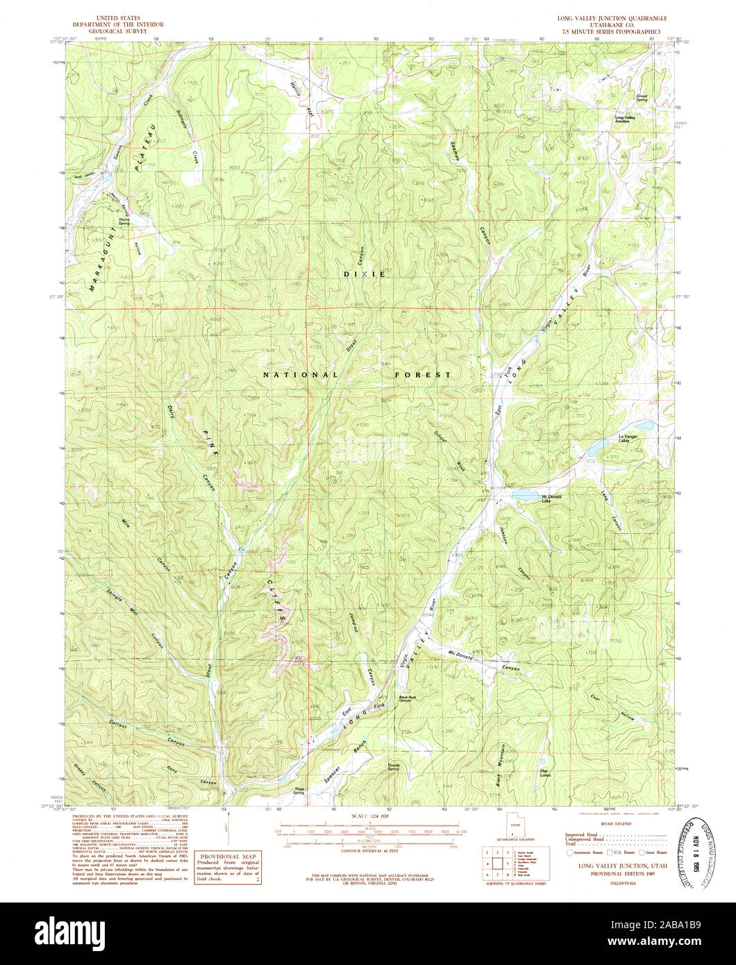 Map of long valley Cut Out Stock Images & Pictures - Alamy