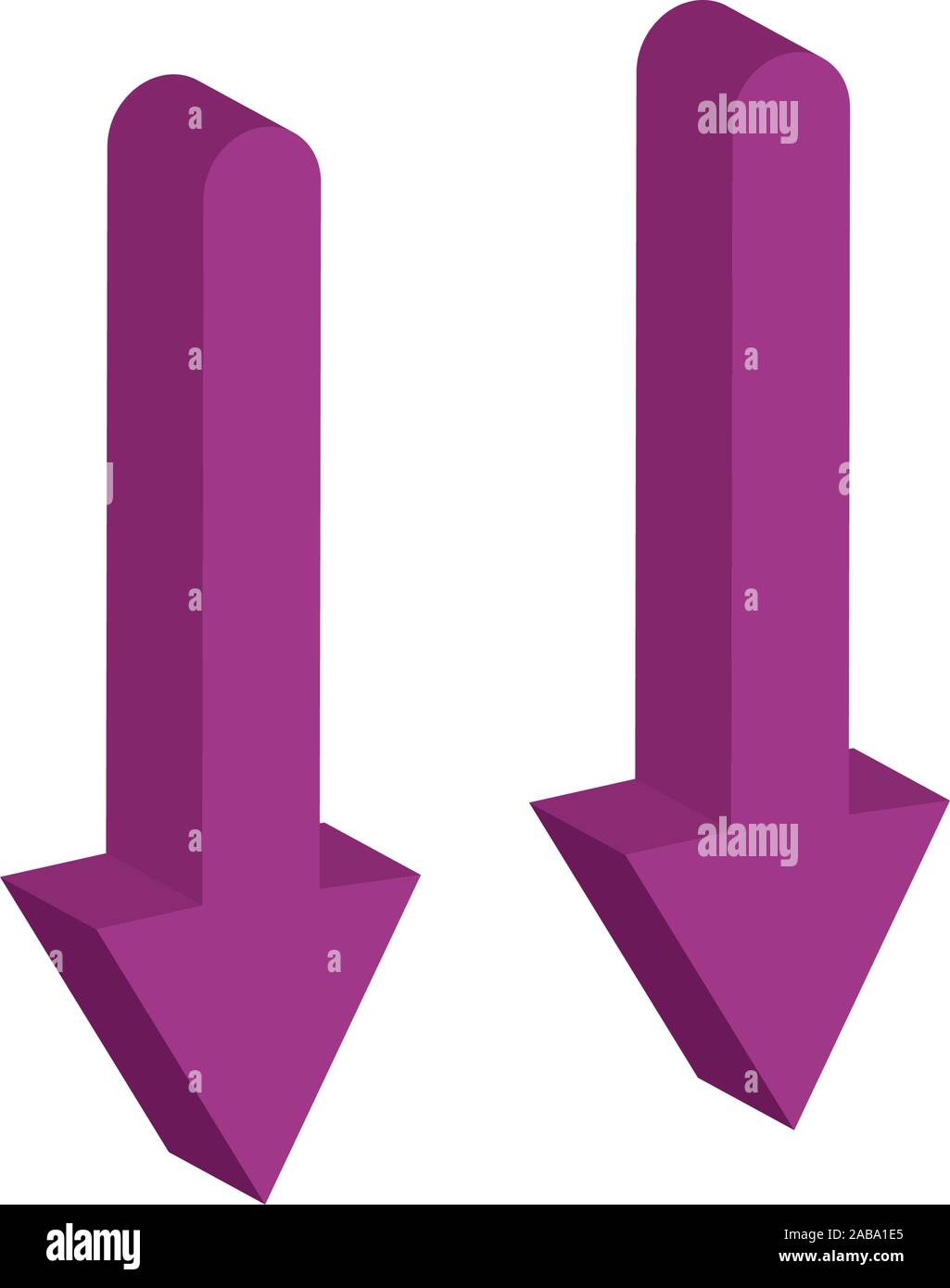 arrows down 3d style icon vector illustration design Stock Vector Image ...