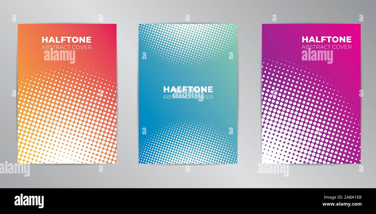 Modern colorful cover design background set A4 format Stock Vector ...