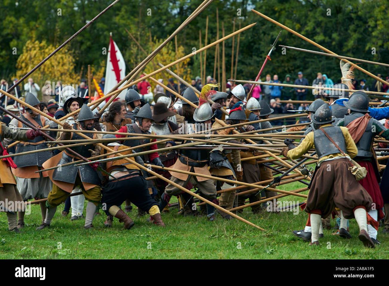 Participants in the event simulate the battle between the two armies ...