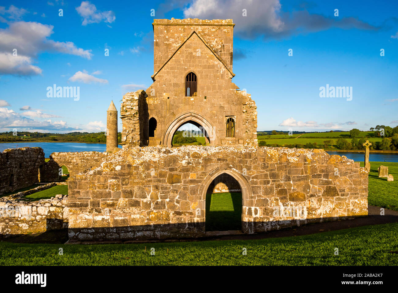Devenish Island on Lough Erne Co. Fermanagh, Northern Ireland Stock ...