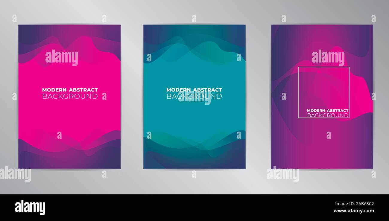 Modern colorful cover design background set A4 format Stock Vector ...