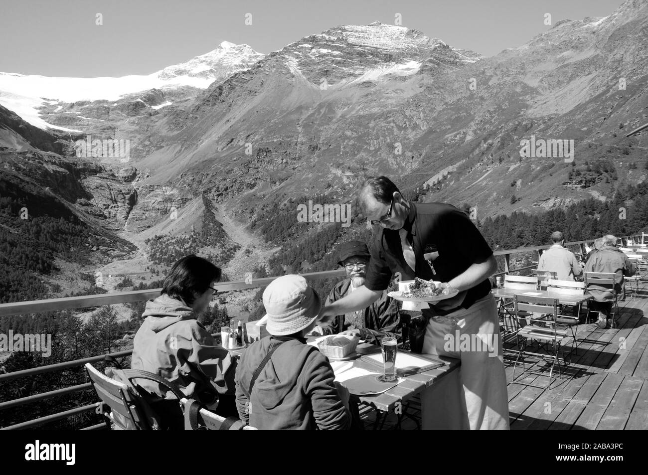 Swiss Alps: Mountain-Restaurant on Alp Grüm Stock Photo - Alamy