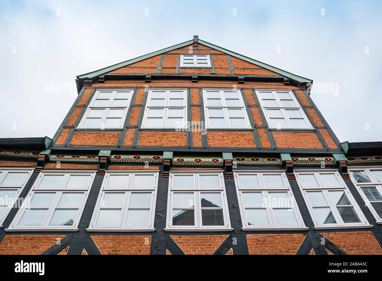 Stade, Germany - November 12, 2019. Details of german architecture ...