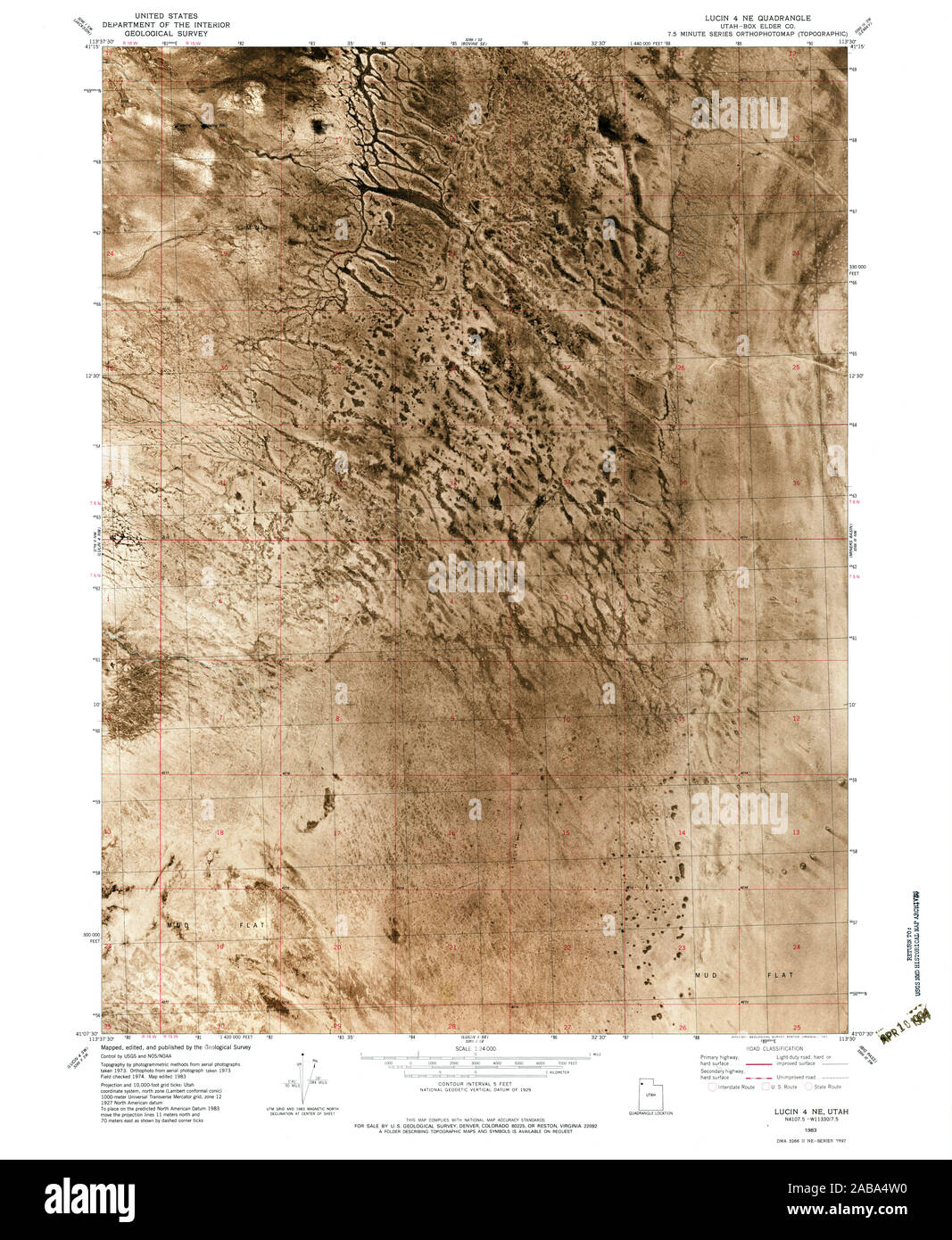UT Lucin 4 NE 250382 1983 24000 Restoration Stock Photo - Alamy
