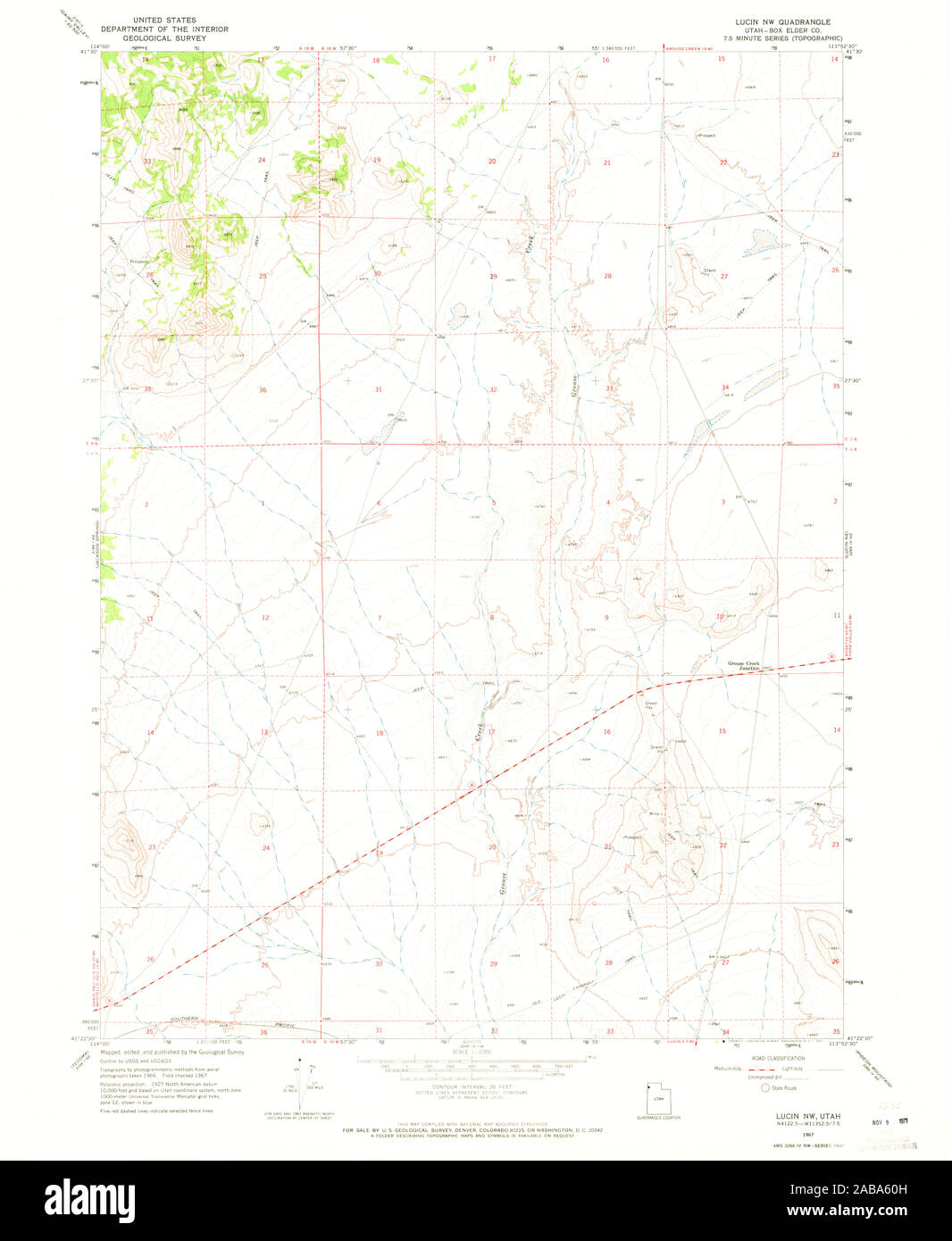 UT Lucin NW 250400 1967 24000 Restoration Stock Photo - Alamy