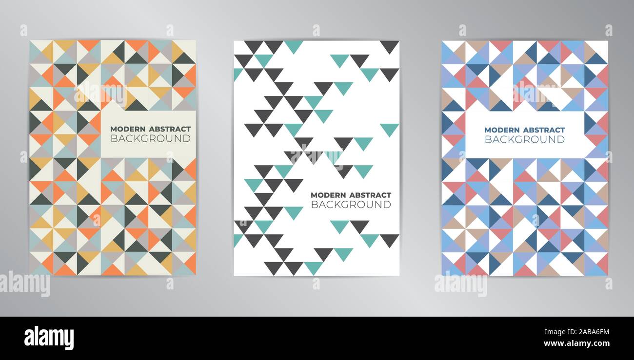 Modern colorful cover design background set A4 format Stock Vector ...