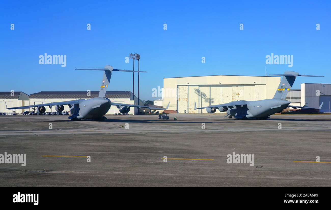 NORTH CHARLESTON, SC -21 NOV 2019- View of C-17 Globemaster military ...